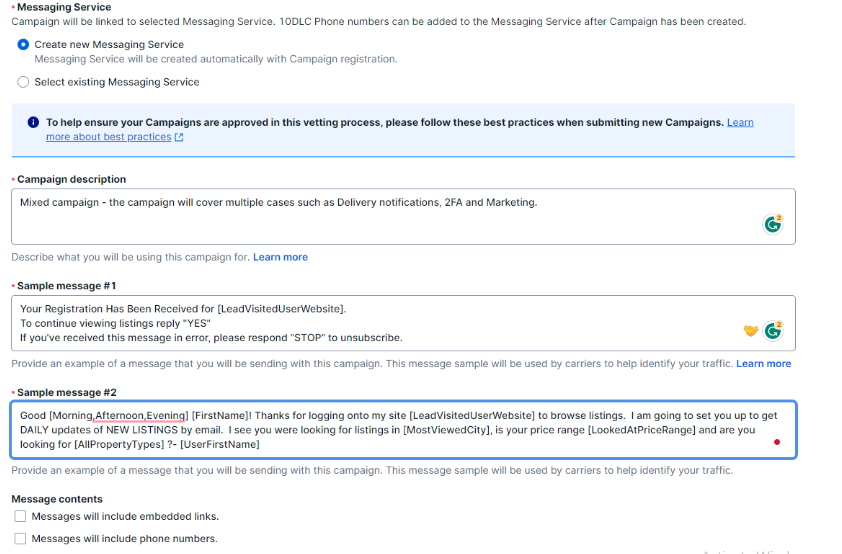 Twilio 10 DLC Registration Step by Step Process – AgentLocator